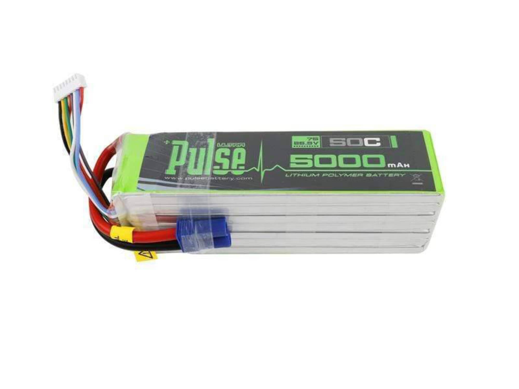 Pulse 5000mah 50C 25.9V 7S Lipo Battery - EC5 Connector - Walmart.com