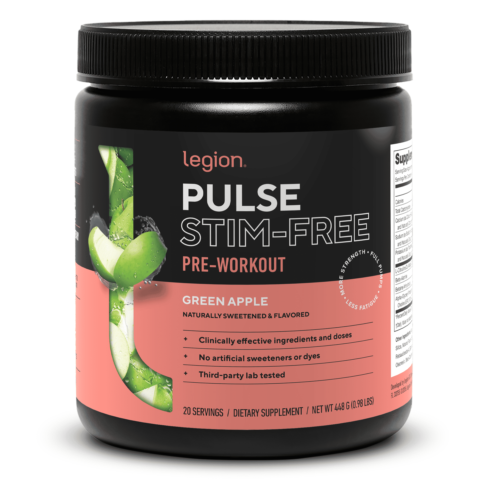 Legion Pulse Natural Pre Workout Supplement - Energy Boost & Pump for ...