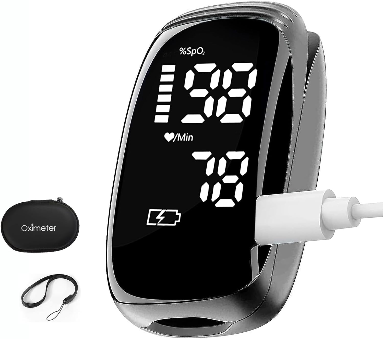 Pulse Oximeter, Blood Oxygen Meter, Fingertip Pulse Oximeter ...