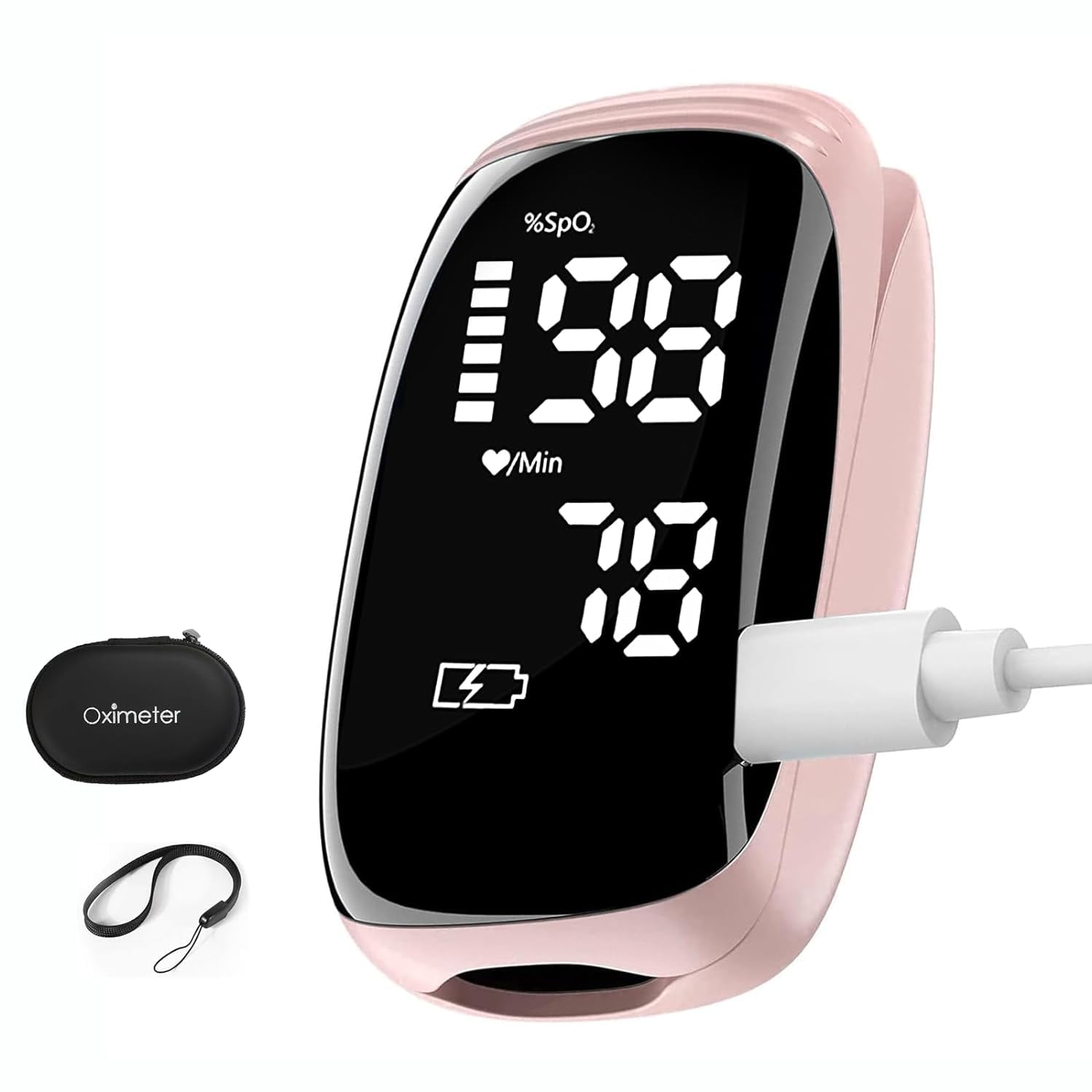 Pulse Oximeter, Blood Oxygen Meter, Fingertip Pulse Oximeter ...