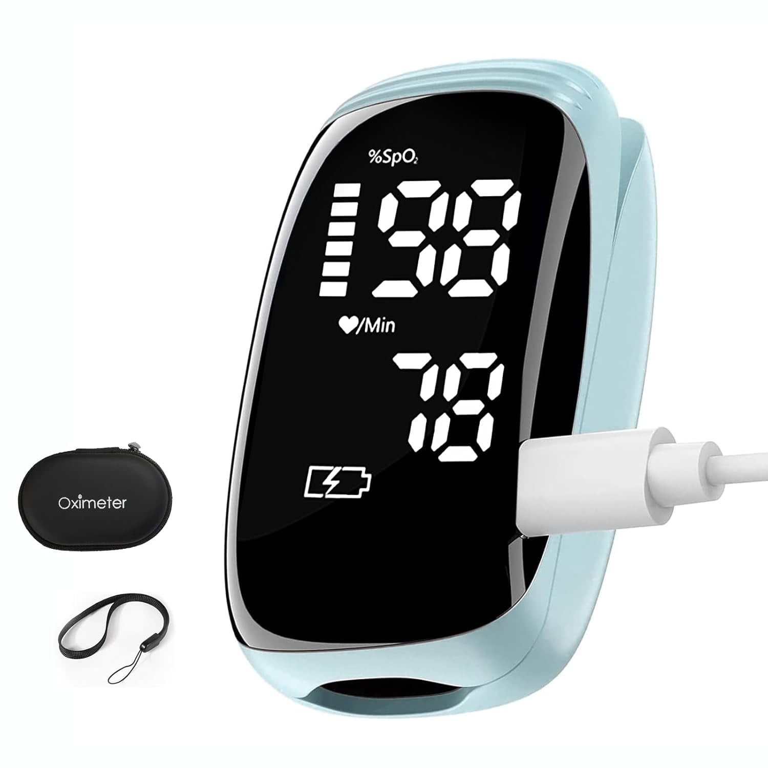 Pulse Oximeter, Blood Oxygen Meter, Fingertip Pulse Oximeter ...