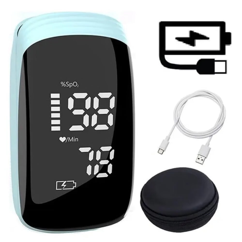 Pulse Oximeter, Rechargeable Finger Pulse Oximeter,Blood Oxygen ...