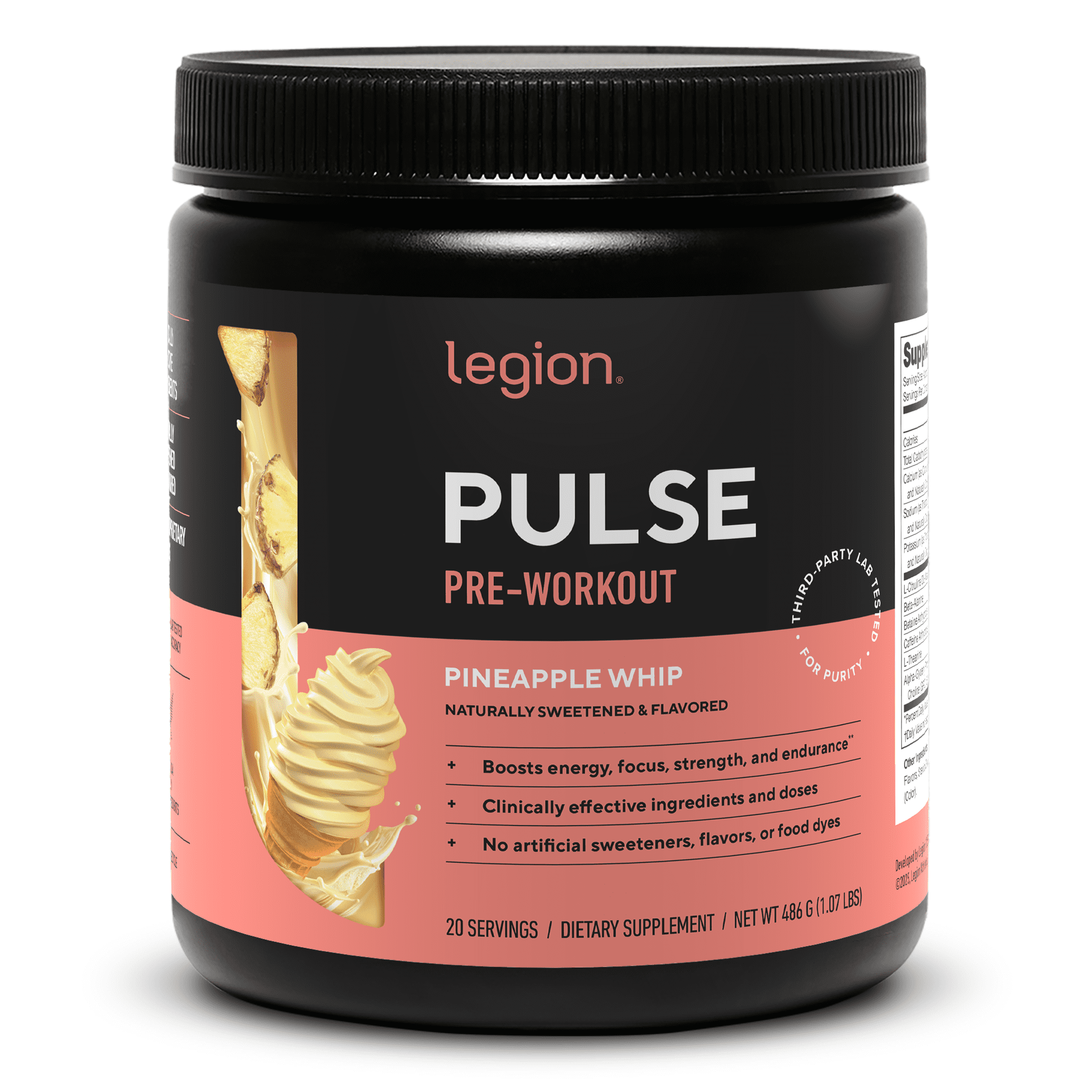 Legion Athletics Pulse Pre-Workout Supplement, Pineapple Whip ...