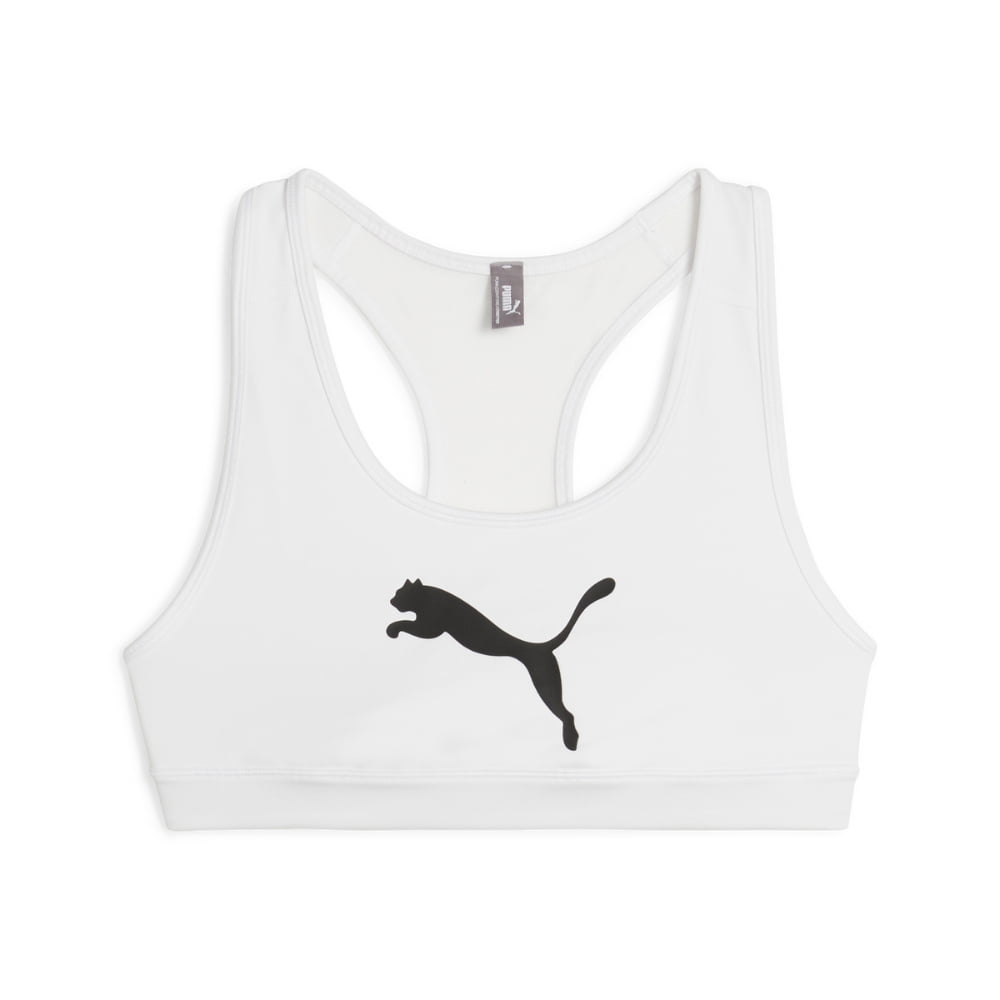 Puma 4 Keeps Bra - 525316-52 - Puma White/Big Black Cat - L - Walmart.com