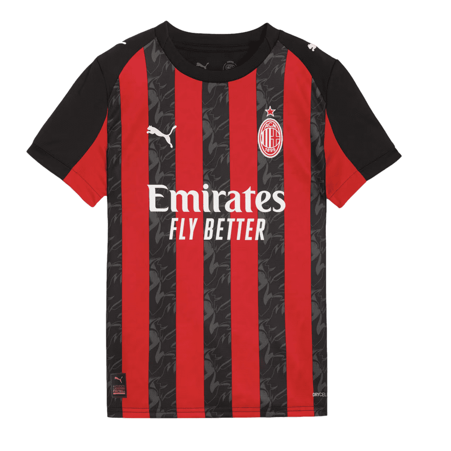 Puma AC Milan Home Youth Soccer Jersey 25/26 (YXL) - Walmart.com