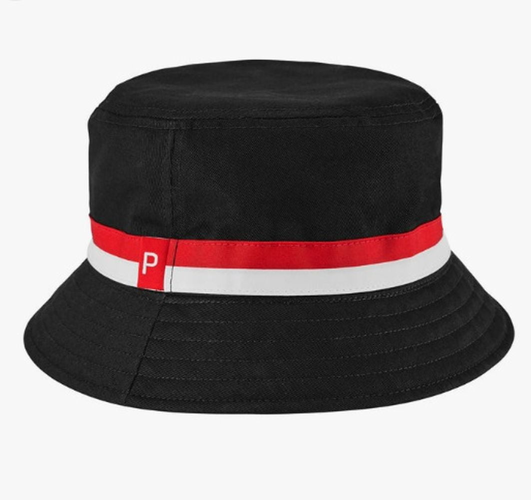 Puma Canada Reversible Bucket Hat (Puma Black/White Glow/Strong Red ...