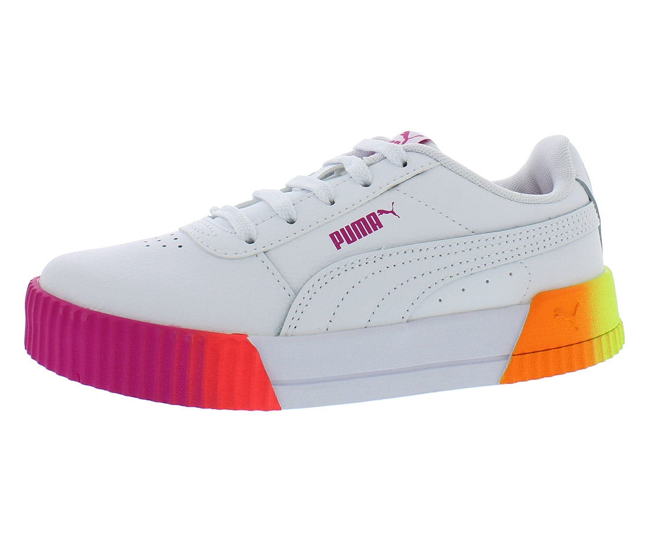 Puma Carina Neon Fade Girls Shoes Size 1, Color: White/Pink - Walmart.com