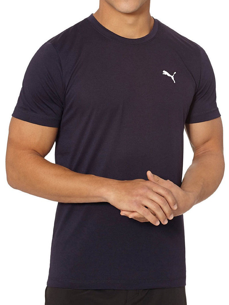 Puma Essential Training Crew Men's Short Sleeve T-Shirt New Navy 511692 ...