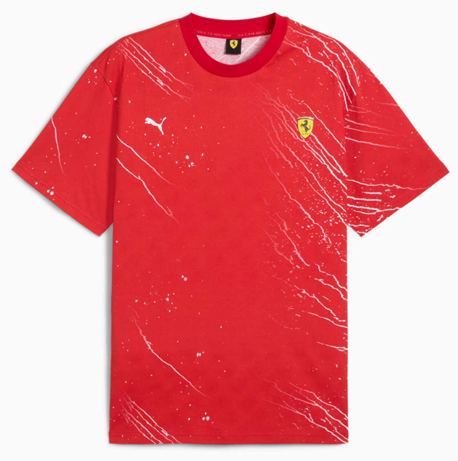 Puma Ferrari Race AOP Shield Tee Red - Walmart.com