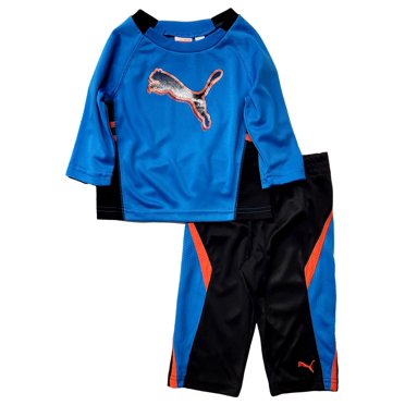 PUMA Baby Boys' Shorts and Shirt Set-Green Gecko-12 Months - Walmart.com