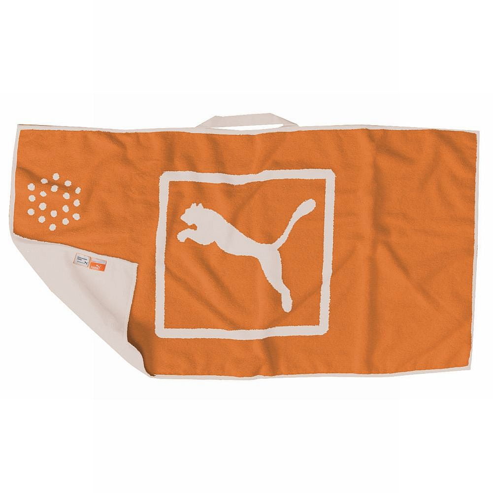 Puma Jacquard Players Towel (Orange/White, 37"x19", 2016) Golf NEW ...