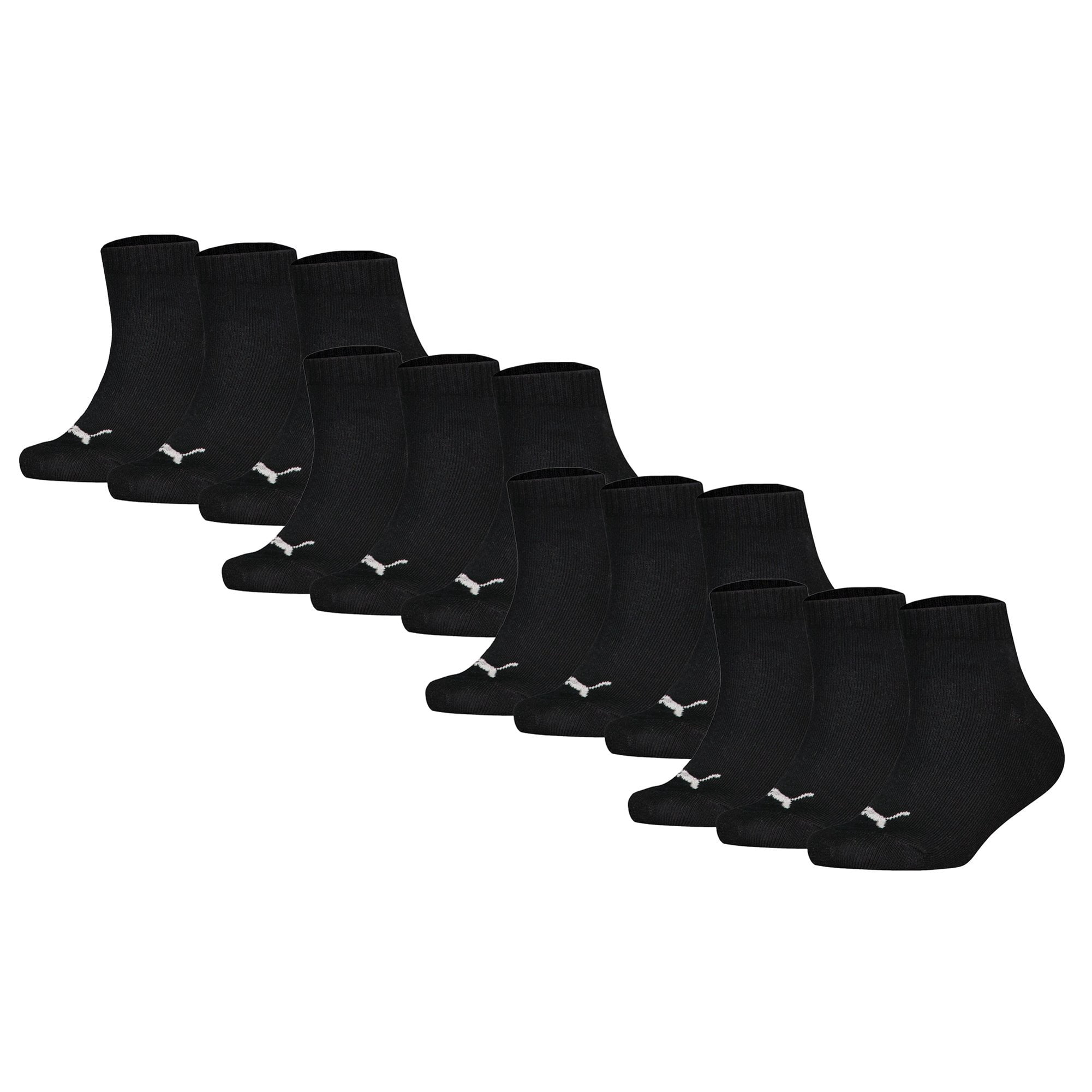 Puma Kids Quarter Socks, 12-Pack - Plain Quarter 12P, Logos, Single ...