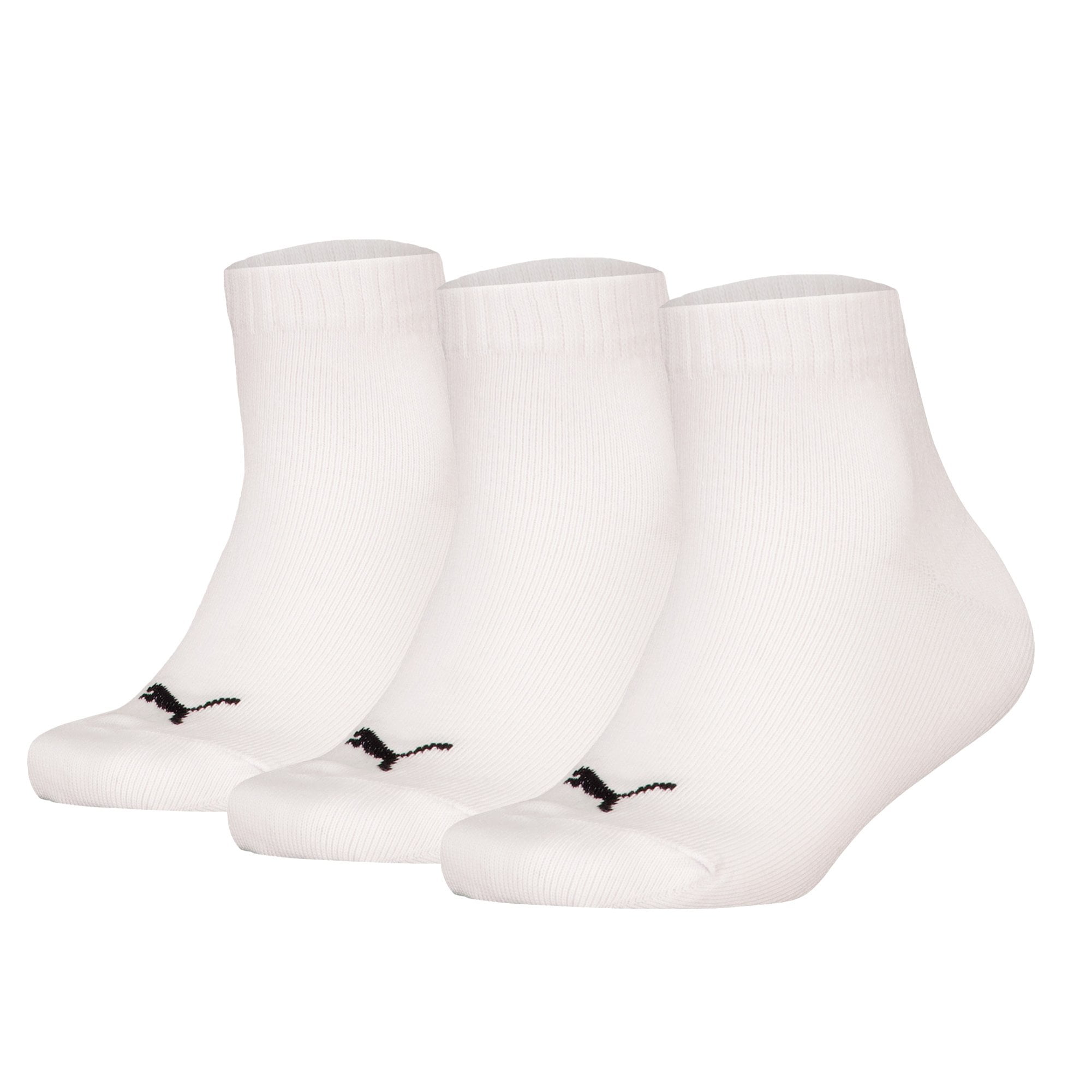 Puma Kids Quarter Socks, 3-Pack - Plain Quarter 3P, Logos, Single ...