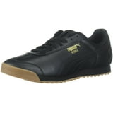 PUMA Men's Roma Classic Gum Sneakers, Leather and Textile, Rubber Sole ...