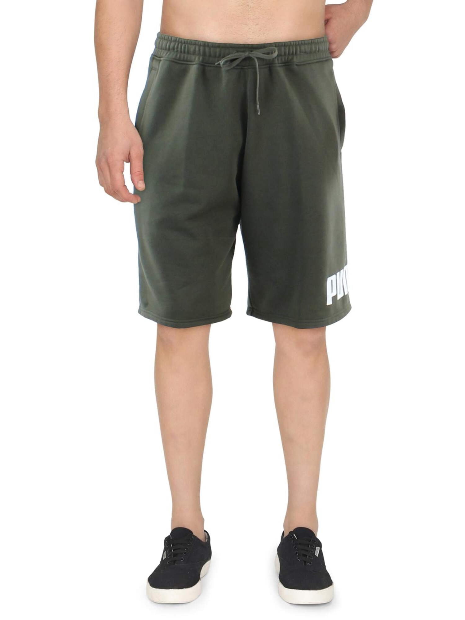 Puma Men's Big Fleece Logo Shorts Green Size XX-Large - Walmart.com