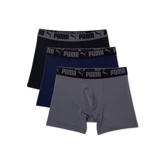 Puma men's Boxer Briefs - 3-Pack, Moisture Wicking - Walmart.com
