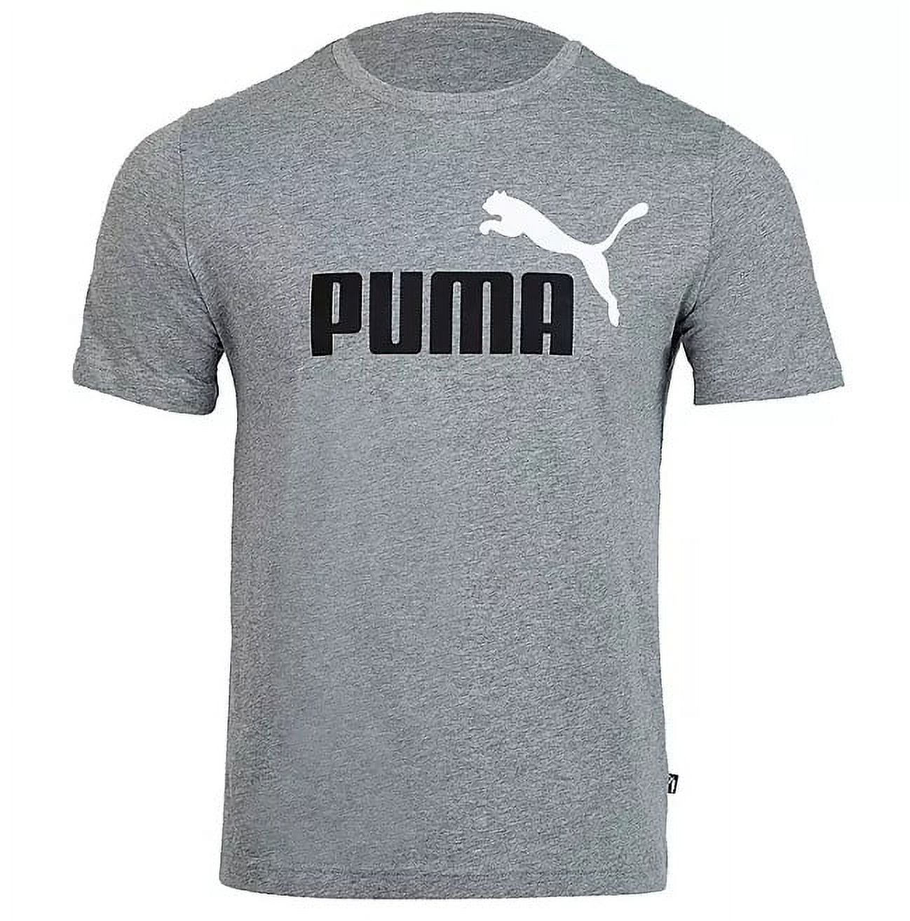 Puma Men's Essential Logo Tee (Med Grey Heather, Large) - Walmart.com