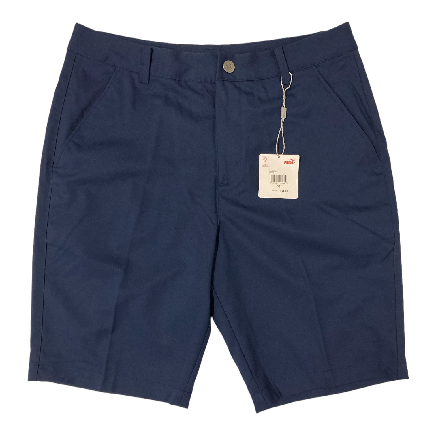 Puma Men's Regular Fit Knee 10" Inseam Length Golf Tech Short (Peacoat ...