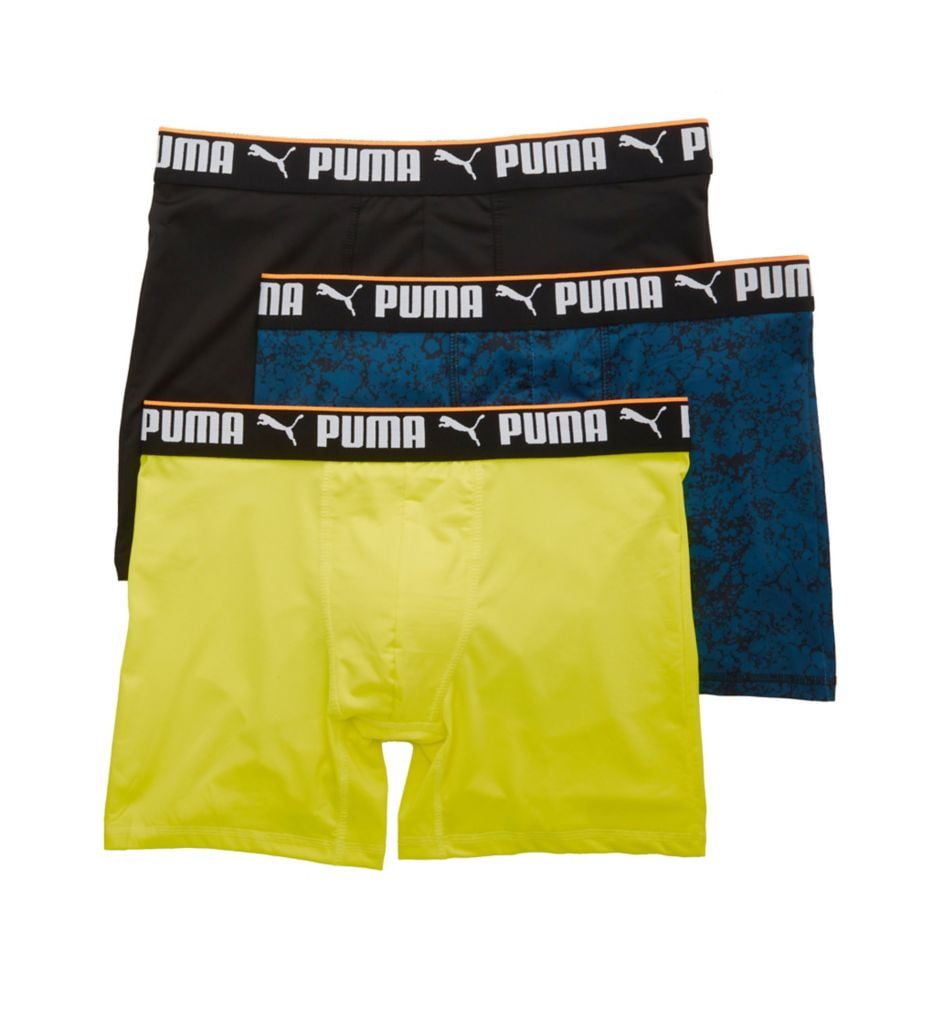 Puma Men's Sportstyle Polyester Boxer Brief, Multicolor (3 Pack ...