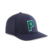 Puma Pineapple Trucker P Snapback Hat/Cap, White Pepper/Navy Blazer ...