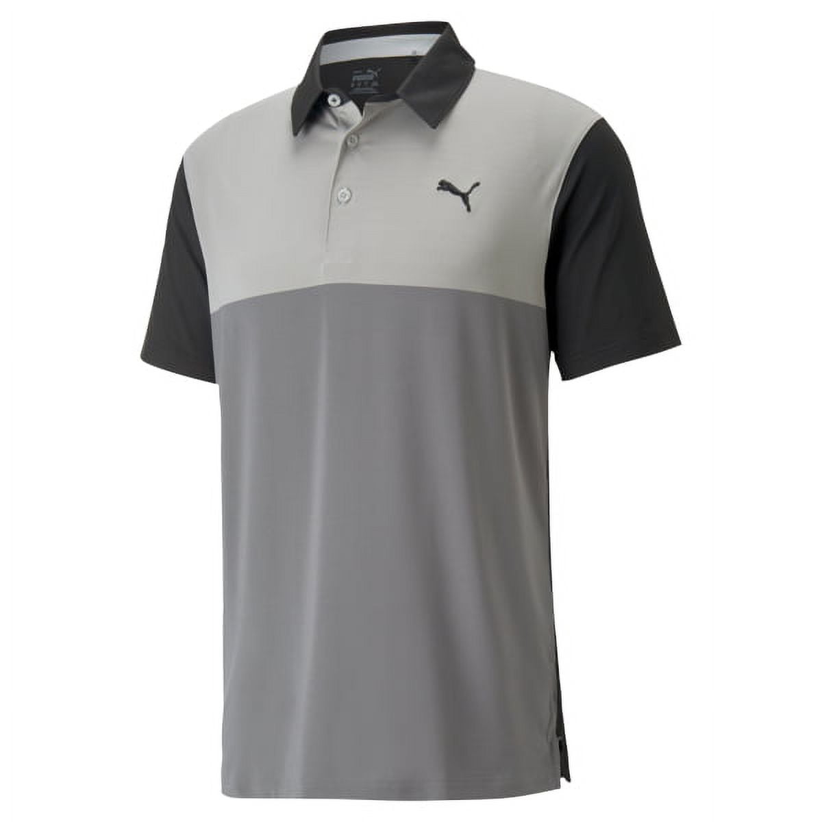 Puma Mens Cloudspun Colorblock Polo - 53744801 - Puma Black/Quiet Shade ...
