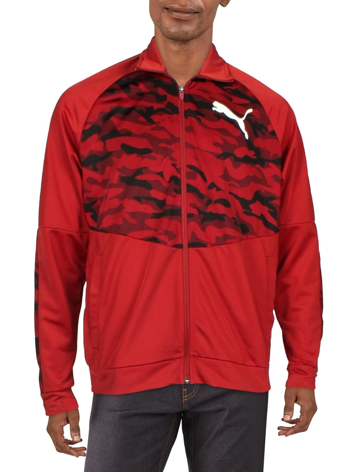 Puma Men's Contrast Camo Full Zip Track Jacket Black Size Large ...
