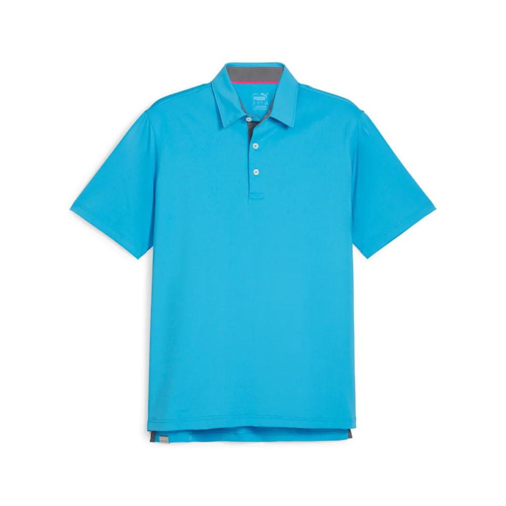 Puma Mens MATTR Brigade Golf Polo - 62447106 - Aqua Blue/Slate Sky - M ...