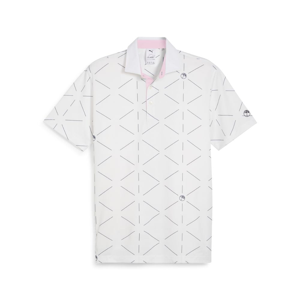Puma Mens X AP Geo Golf Polo - 62395101 - White Glow/Deep Navy - M ...