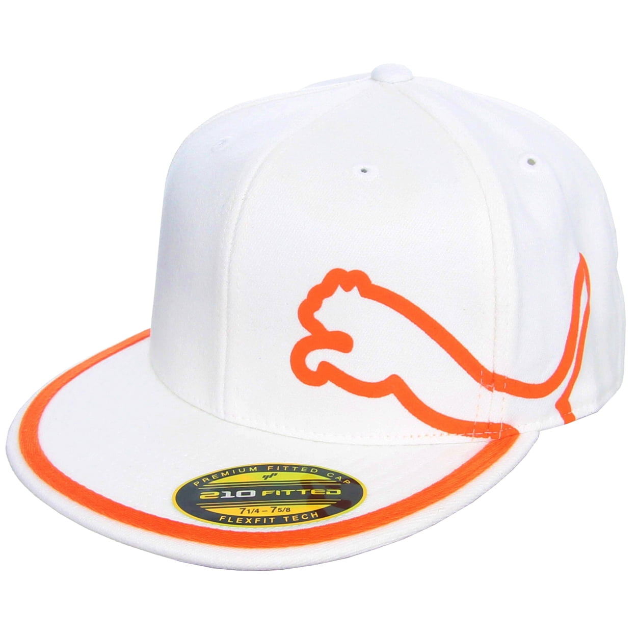 Puma Monoline 210 Hat (White/Vibrant Orange, L/XL) Golf Cap NEW ...