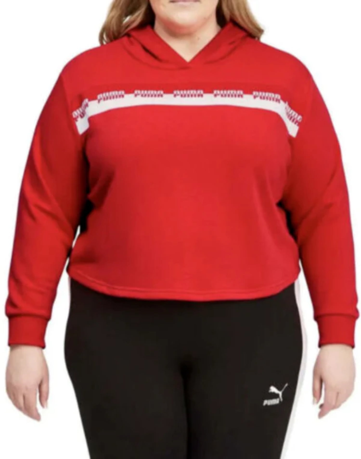 Puma Plus Size Amplified Cropped Hoodie - Walmart.com