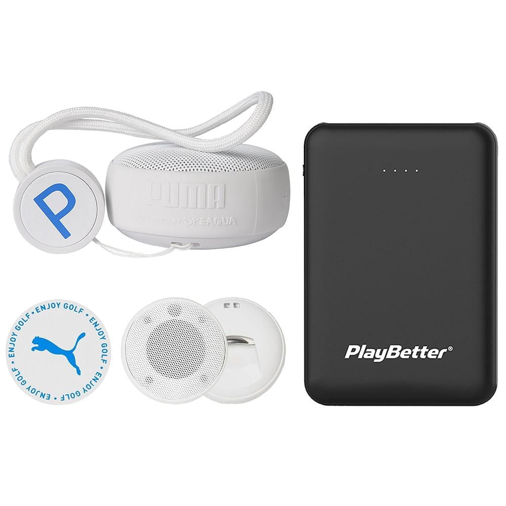 Puma PopTop Mini (Bright White) Bluetooth Speaker Power Bundle with ...