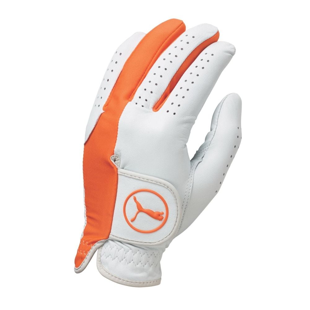 Puma Pro Formation Hybrid Glove (Mens LEFT, White/Vibrant Orange ...