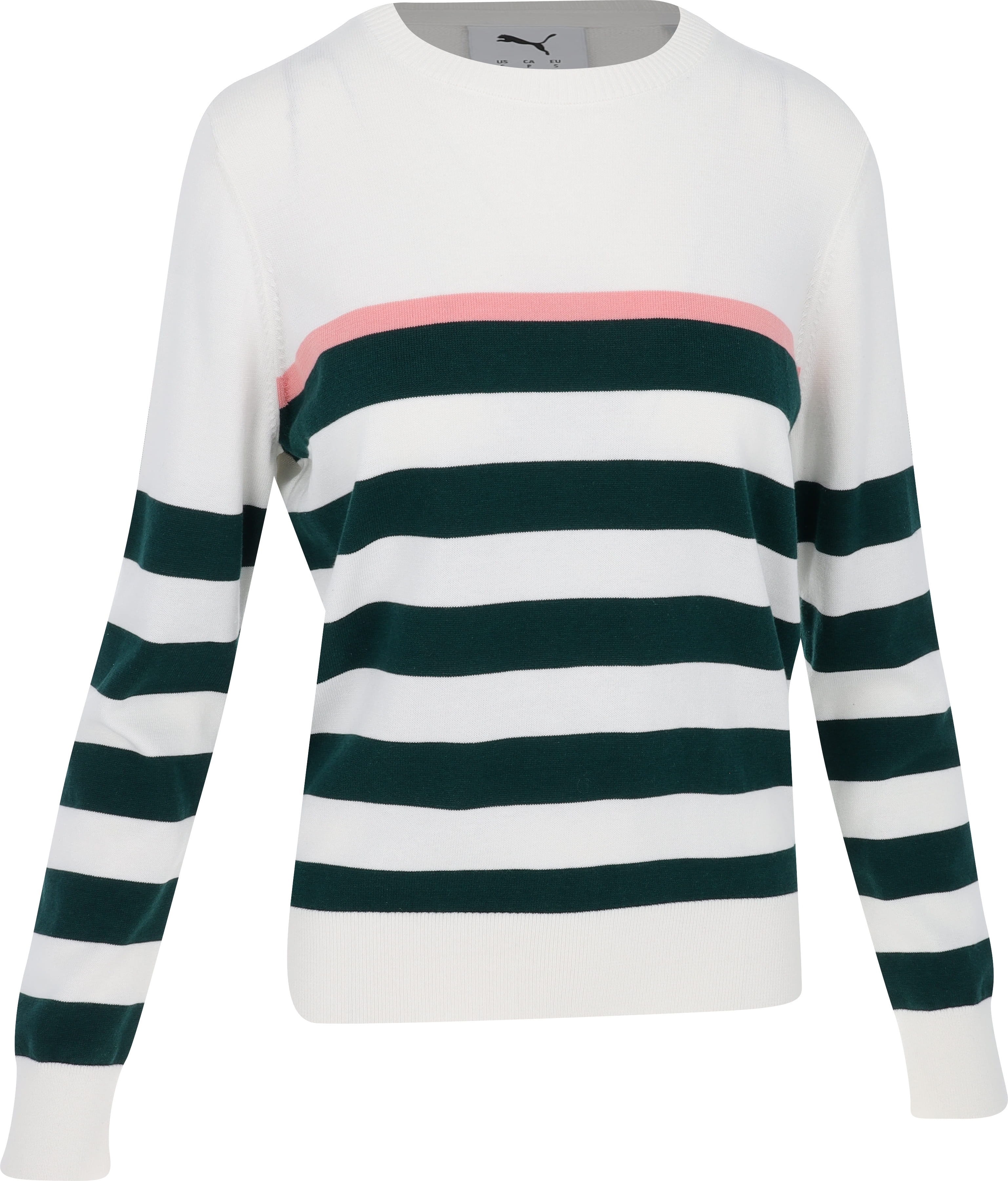 Puma Resort Stripe Warm White/Dark Myrtle Sweater Women M - Walmart.com