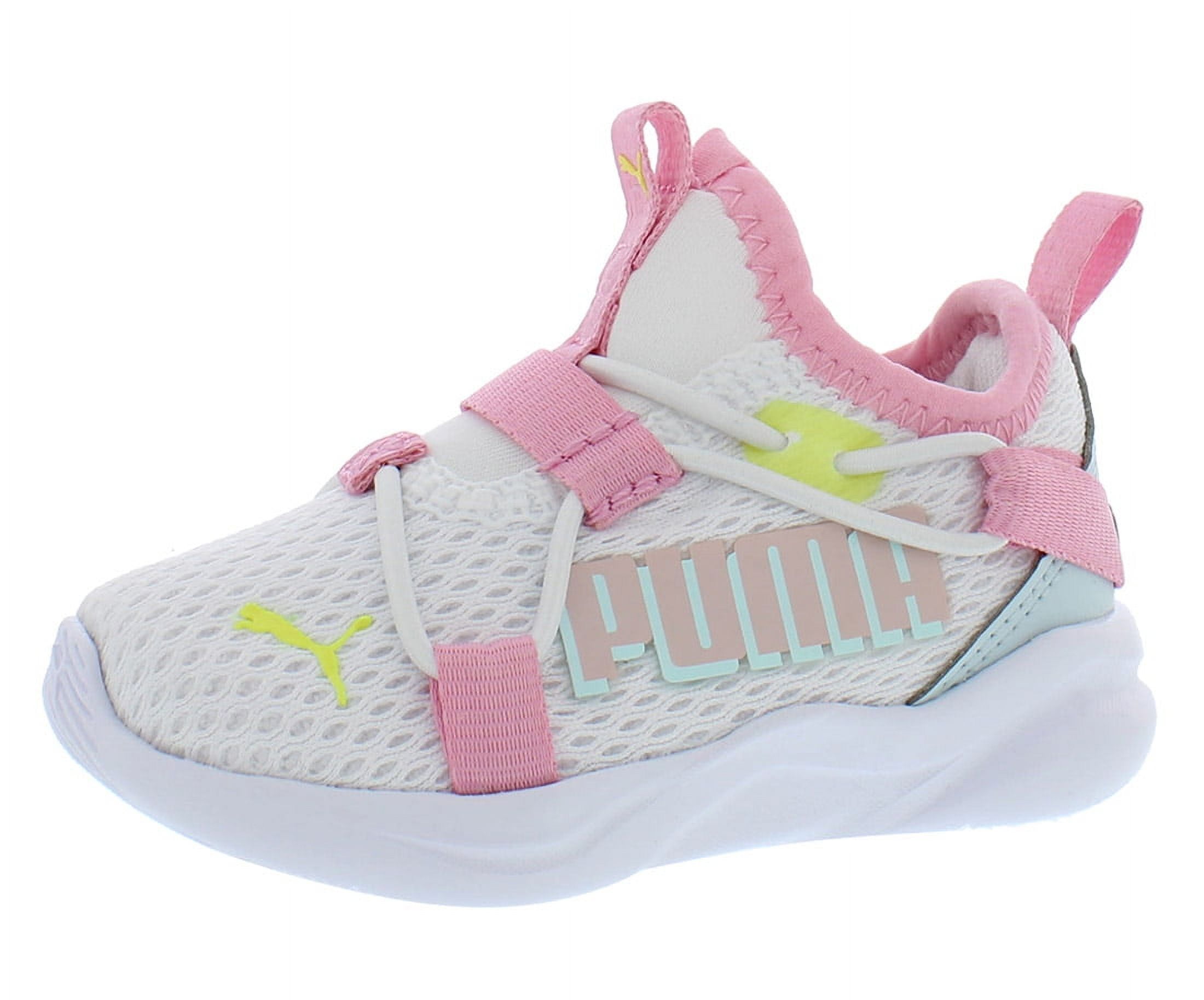 Puma Rift Slip On Pop Glitch Baby Girls Shoes Size 7, Color: White/Pink ...
