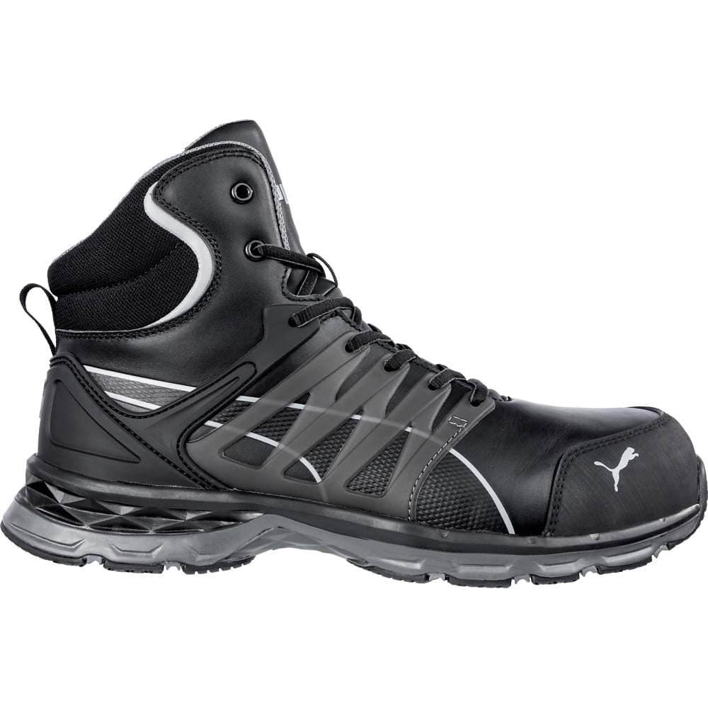 Puma Safety Leather Men's Velocity 2.0 Mid, Slip-Resistant Workcraft ...