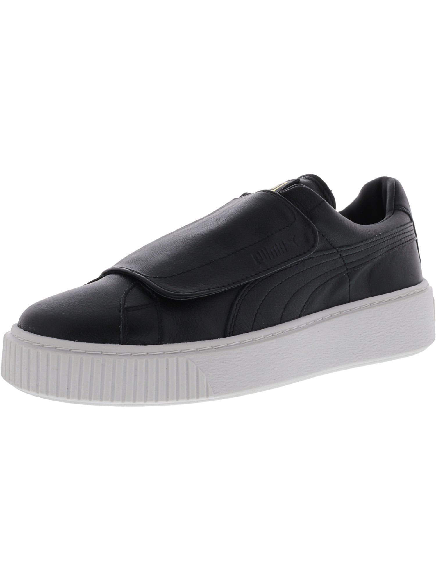 Puma Women's Basket Platform Strap Black / White Ankle-High Fashion ...