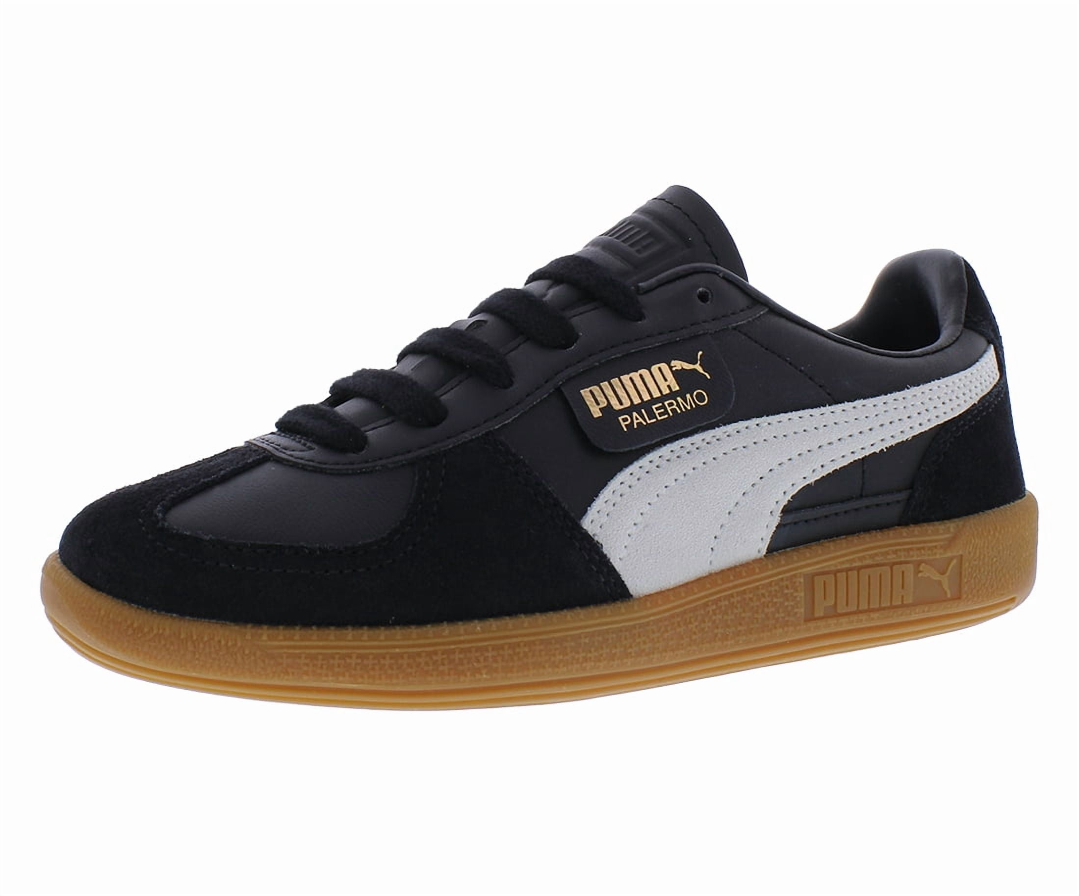 Puma Palermo Leather Womens Shoes Size 9.5, Color: Black/Feather Grey ...