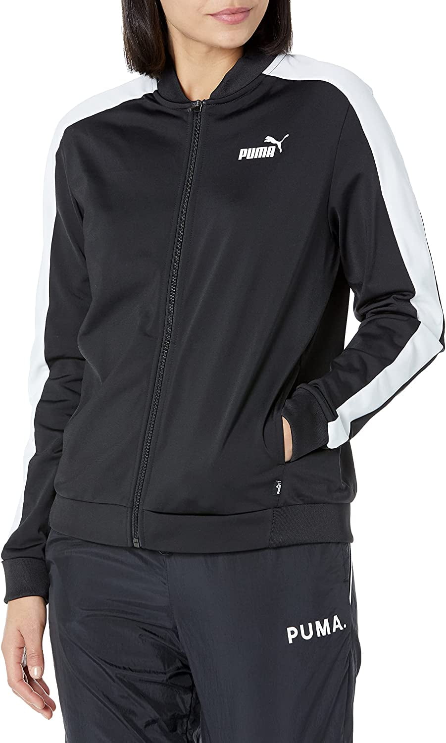 Puma Women's Zip Front Track Jacket Black Size 2X - Walmart.com