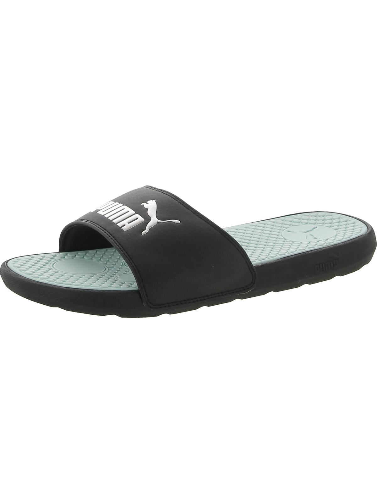 PUMA Womens Cool Cat Slide Sandal 10 Puma Black-fair Aqua-puma Silver ...