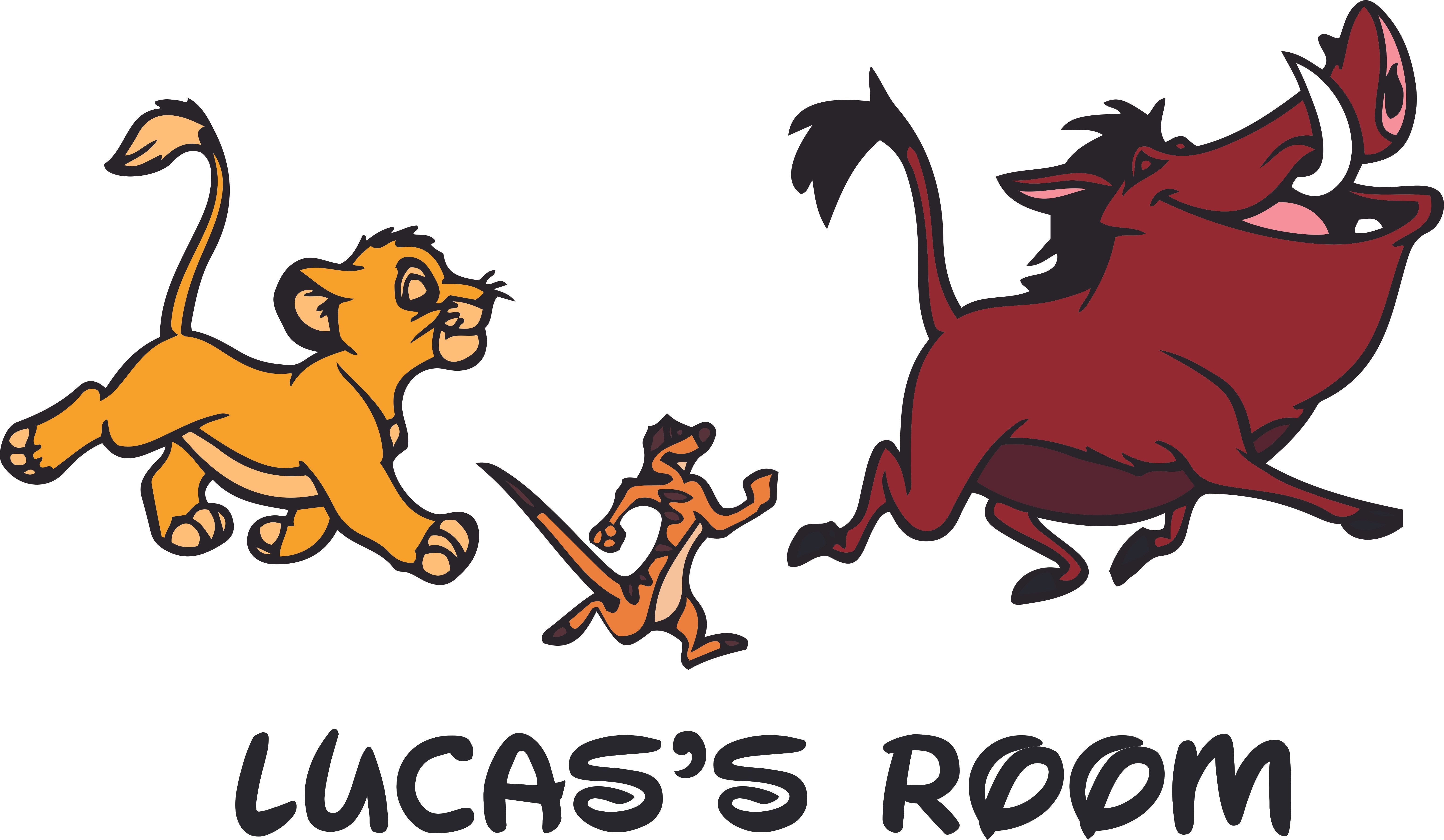 Pumbaa Simba Timon Lion King Character Customized Wall Decal - Custom ...
