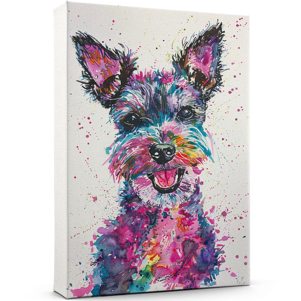 Pumi Canvas Wall Art, Modern Cute Colorful Pumi Canvas Dog Art Pictures ...