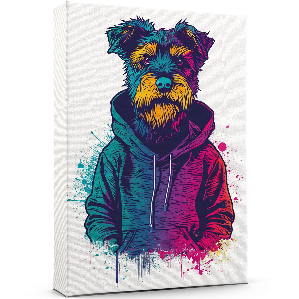 Pumi Dog Wall Art Cute Animal Decor for Kid's Bedroom, Home Office ...