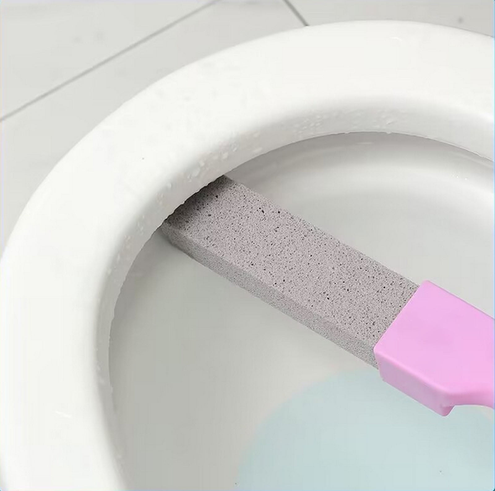 Pumice Stone Toilet Bowl Cleaner with Handle Powerful Hard Water Stain ...