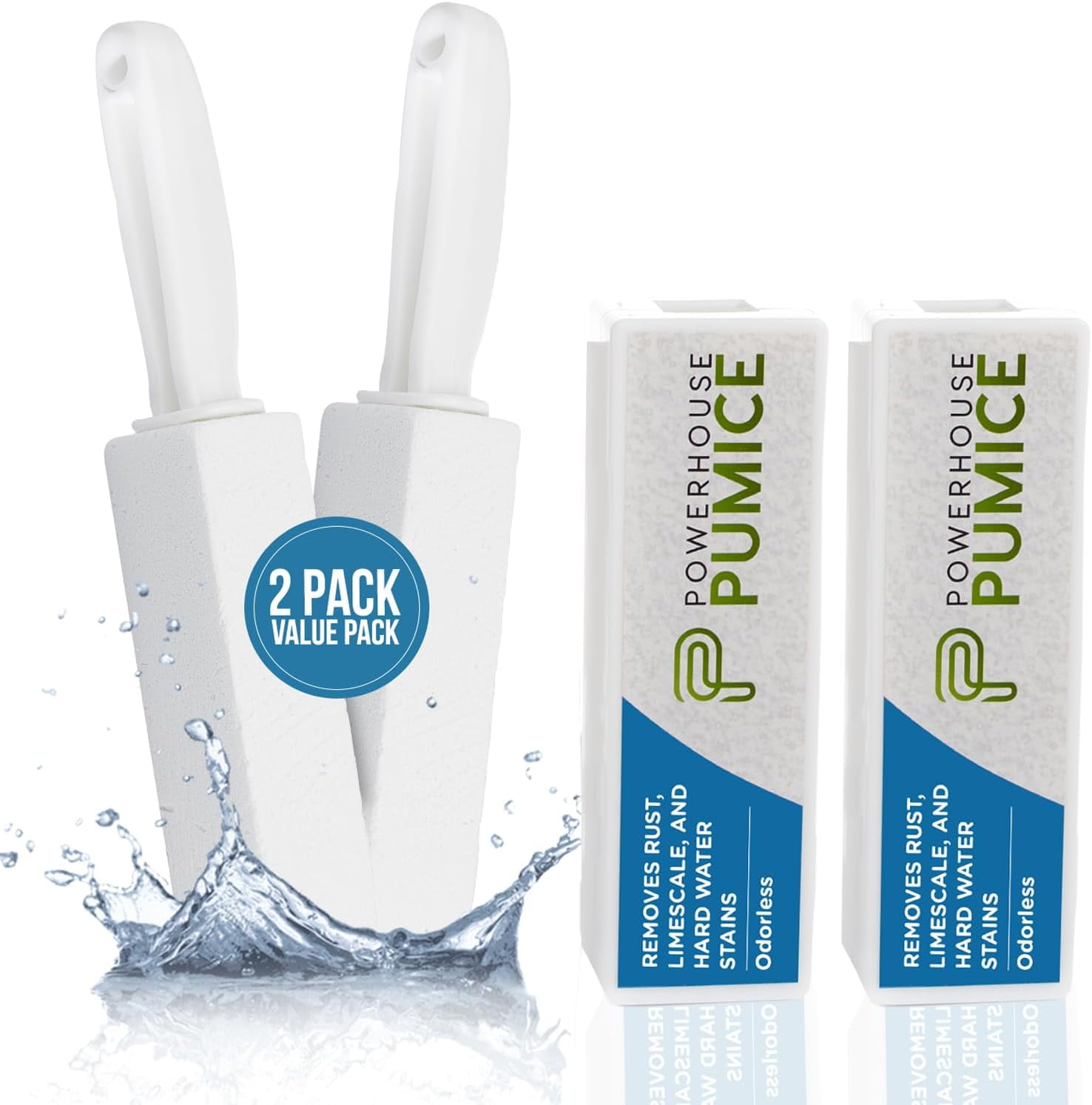 Pumice Stone Toilet Bowl Cleaner with Handle (2-pack) - A Solution for ...