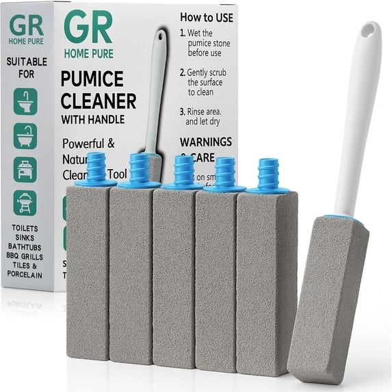 Pumice Stone Toilet Bowl Cleaner with Handle (6-Pack) – Hard Water ...