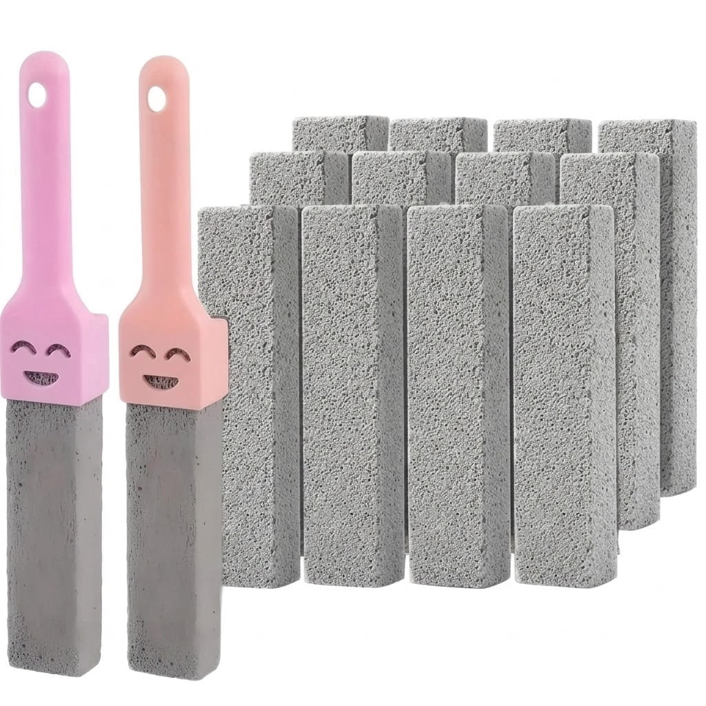 Pumice Stone with Handle Toilet Cleaner Heavy Duty Scouring Stick for ...