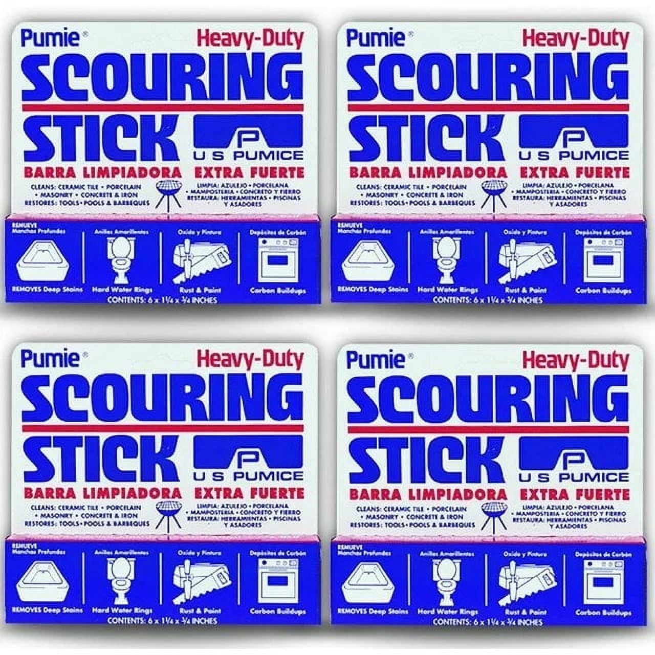 "Pumie U.S. Pumice Scouring Stick, Heavy Duty Cleaning Bar, 4 Pack, 5. ...