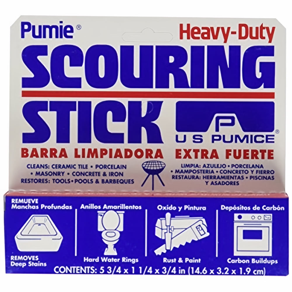Us Pumice Heavy Duty Scouring Stick for Cleaning Rock Hard Deposits (4 ...