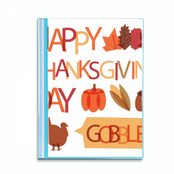 Pumkin Thanksgiving Day Turkey Pattern Book Sheet Protectors Portfolio ...