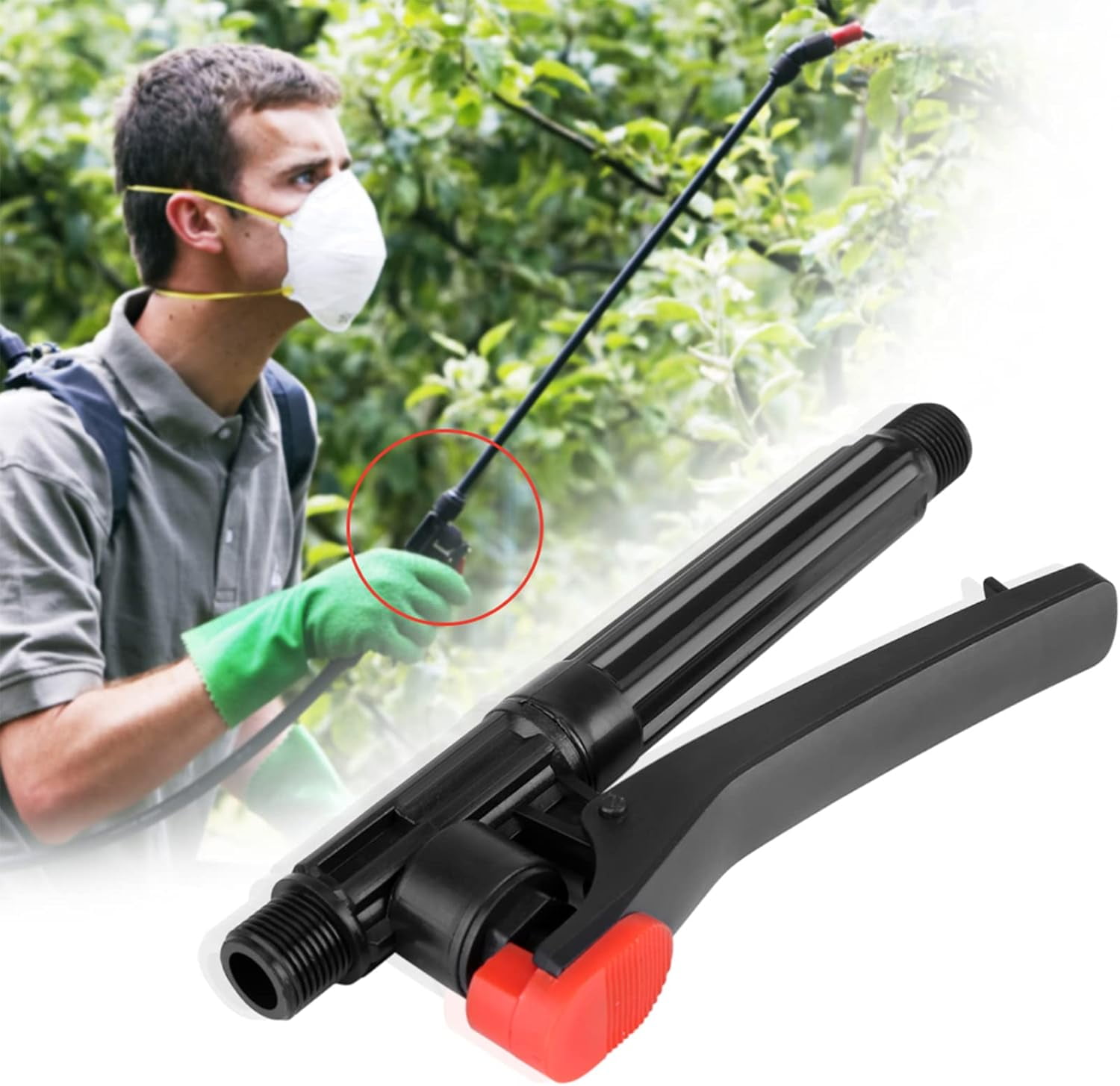 Pump Action Pressure Sprayer, 40-100PSI Garden Sprayer Handle Trigger ...